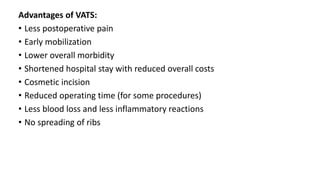 ANAESTHESIA FOR THORACOSCOPY AND VATS | PPTX