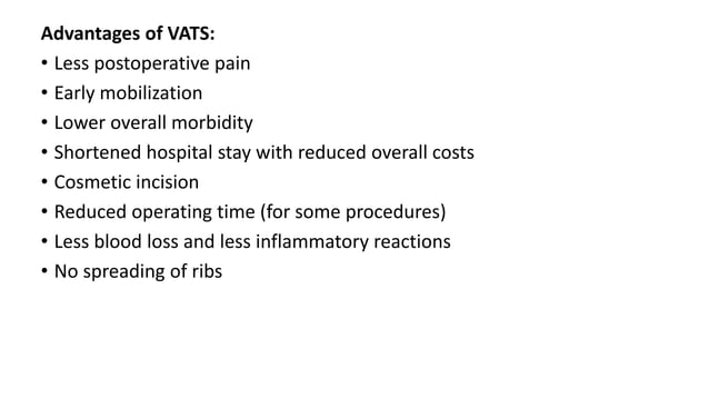 ANAESTHESIA FOR THORACOSCOPY AND VATS | PPTX