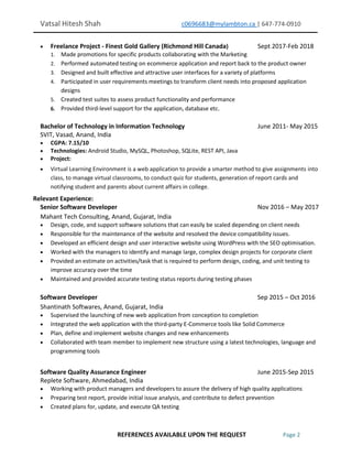 Vatsal_Resume | PDF