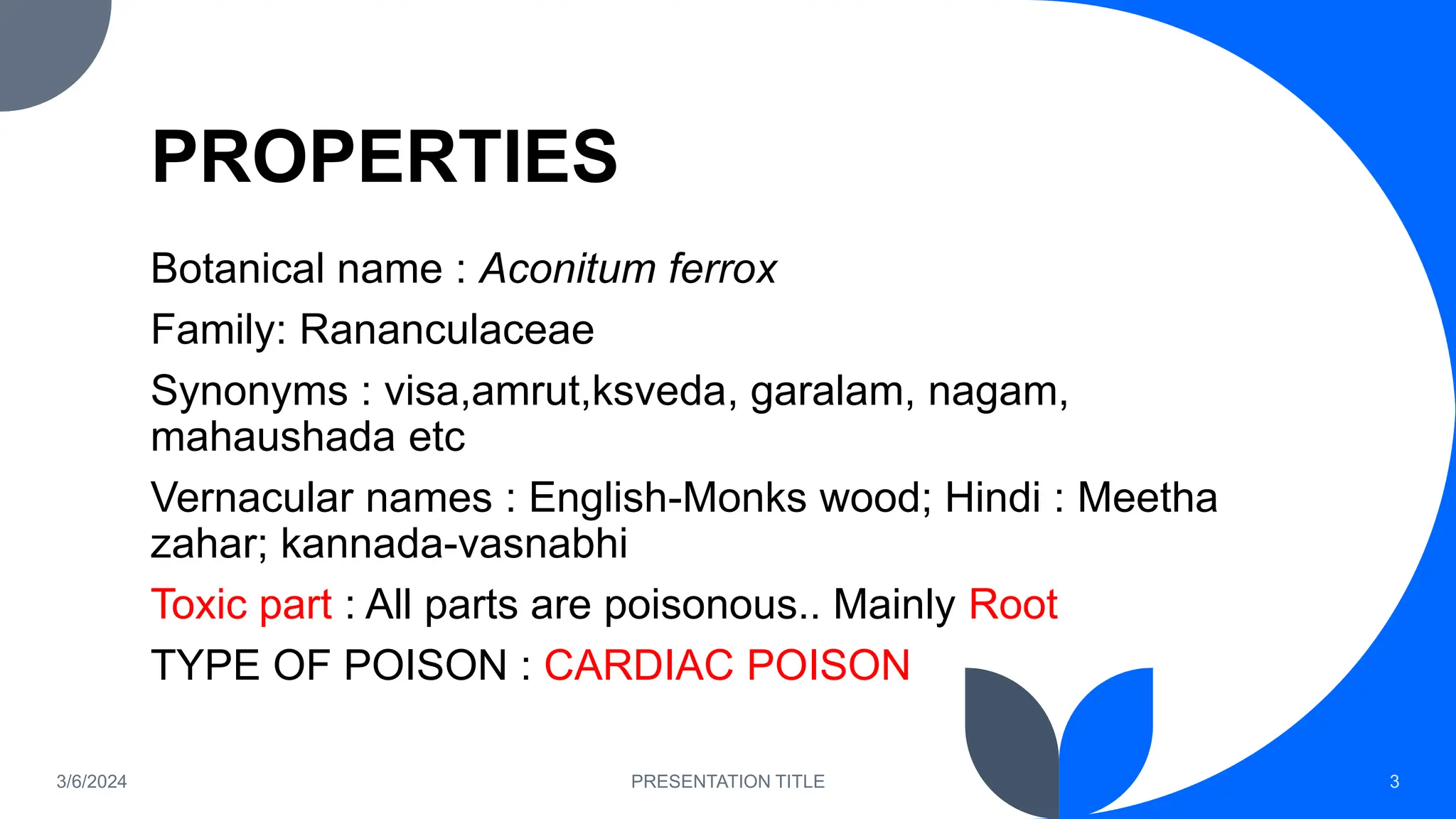 VATSANABHA visha signs & symptoms all in one | PPTX