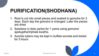 VATSANABHA visha signs & symptoms all in one | PPTX