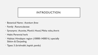 vatsanabha (Aconitum ferox) Agad Tantra.pptx