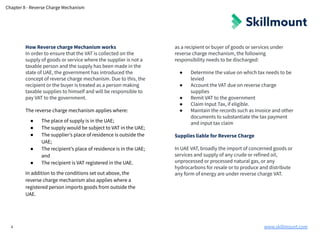 Chapter 08 - Reverse Charge Mechanism | Taxation & VAT - UAE ...