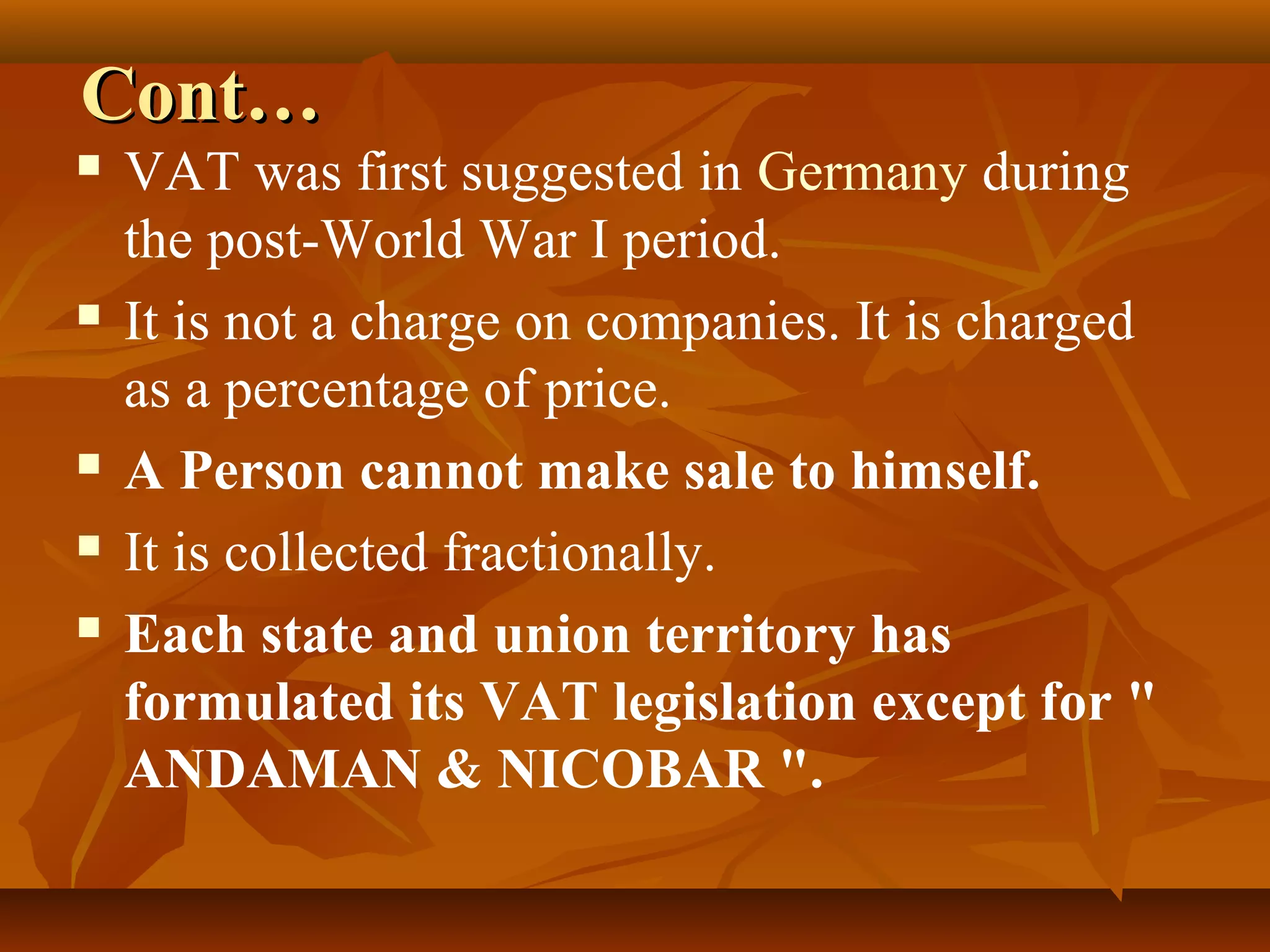 Vat theory | PPT