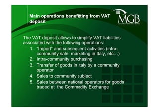 Vat Warehouse Italy Magazzini Generali Brianza | PPT