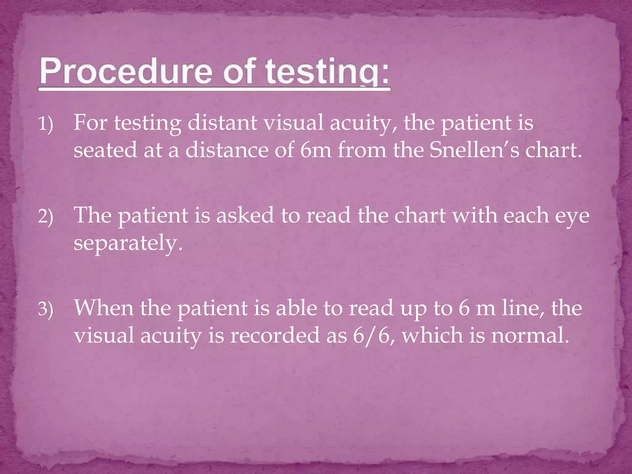 Visual acuity, visual acuity types and factors | PPTX | Eye and Vision ...