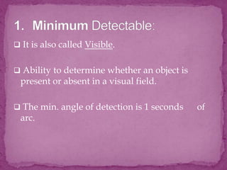 Visual acuity, visual acuity types and factors | PPTX