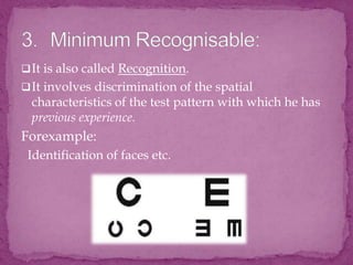 Visual acuity, visual acuity types and factors | PPTX