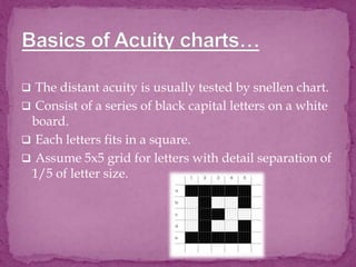 Visual acuity, visual acuity types and factors | PPTX