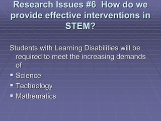 research learning disabilities students .ppt