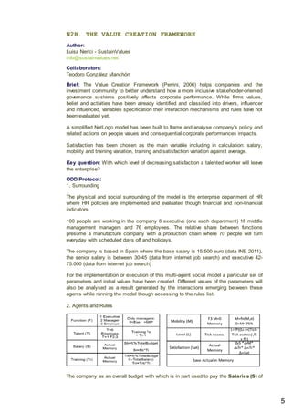 A Model for the Value Creation Framework | PDF
