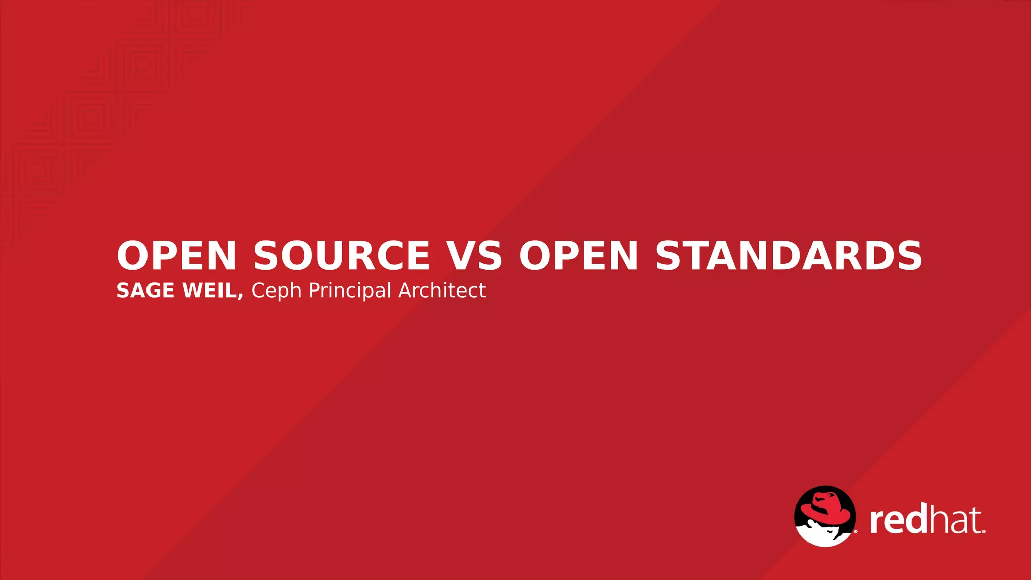 Open Source vs. Open Standards by Sage Weil | PDF | Computing | Technology & Computing