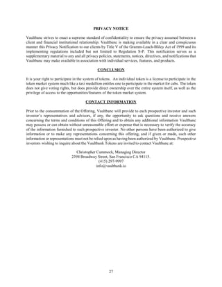 Vault bank whitepaper v3.8 | PDF | Business Banking & Finance | Business