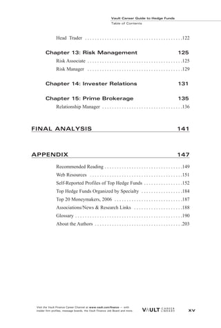 Career Guide Hedge Funds | PDF