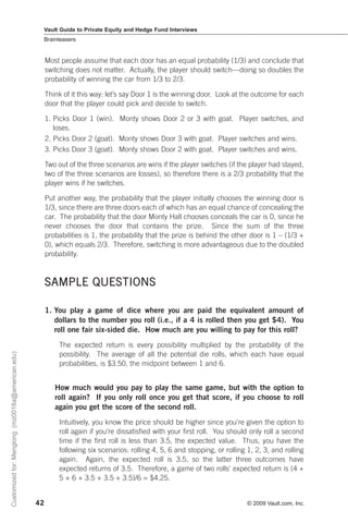 Career Guide Private Equity and Hedge Fund Interview | PDF
