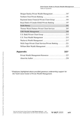 Career Guide Private Wealth Management | PDF