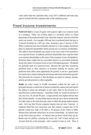 Career Guide Private Wealth Management | PDF