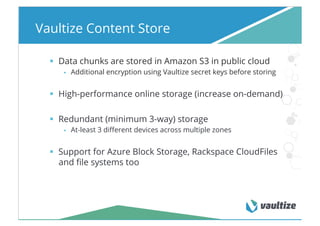Vaultize Cloud Architecture - Enterprise File Sync and Share (EFSS) | PDF