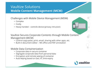 Vaultize Cloud Architecture - Enterprise File Sync and Share (EFSS) | PDF