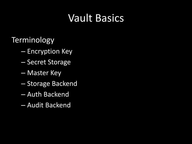 Hashicorp Vault ppt | PPTX | Cloud Computing | Internet