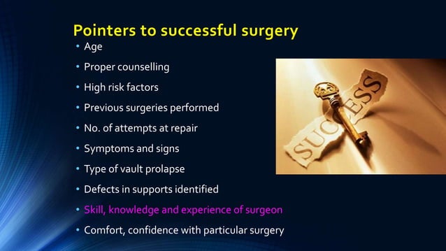 Vault prolapse, Pelvic organ Prolapse, Supports Of Uterus | PPSX