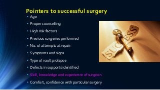 Vault prolapse, Pelvic organ Prolapse, Supports Of Uterus | PPSX