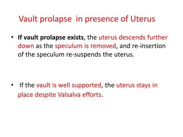 Vaginal Vault prolapse and suspension | PPT
