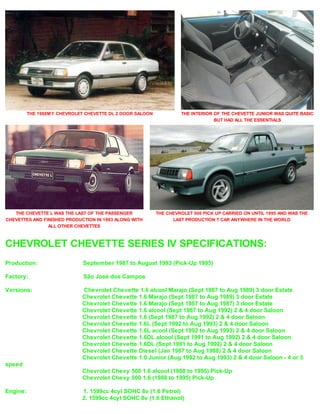 Vauxhall t car aka chevrolet chevette brazil | PDF