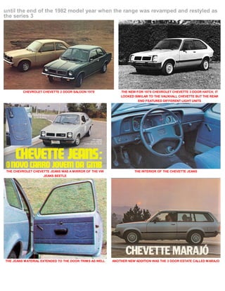 Vauxhall t car aka chevrolet chevette brazil | PDF