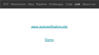 ATV: AutomaticTransaction Verification | PPT