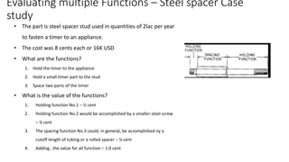 Value Analysis and Value Engineering -Function & Evaluation of Function ...