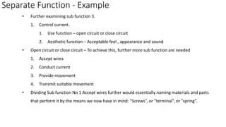 Value Analysis and Value Engineering -Function & Evaluation of Function ...