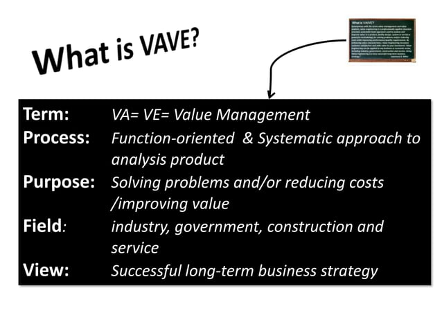 What is VAVE | PPTX