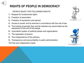 difference between democracy and non democracy | PPTX