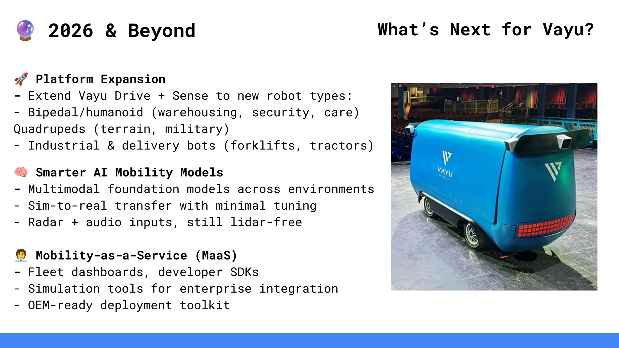 Vayu Robotics: Building the AI Brain for Robots (2021–2026) | PDF