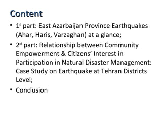 Relationship between community empowerment and citizens' interest in ...