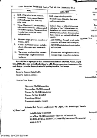Syllabus Front End Design Tool VB.NET | BCA-205 | PDF