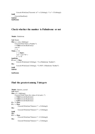 Vb.net programs | DOCX