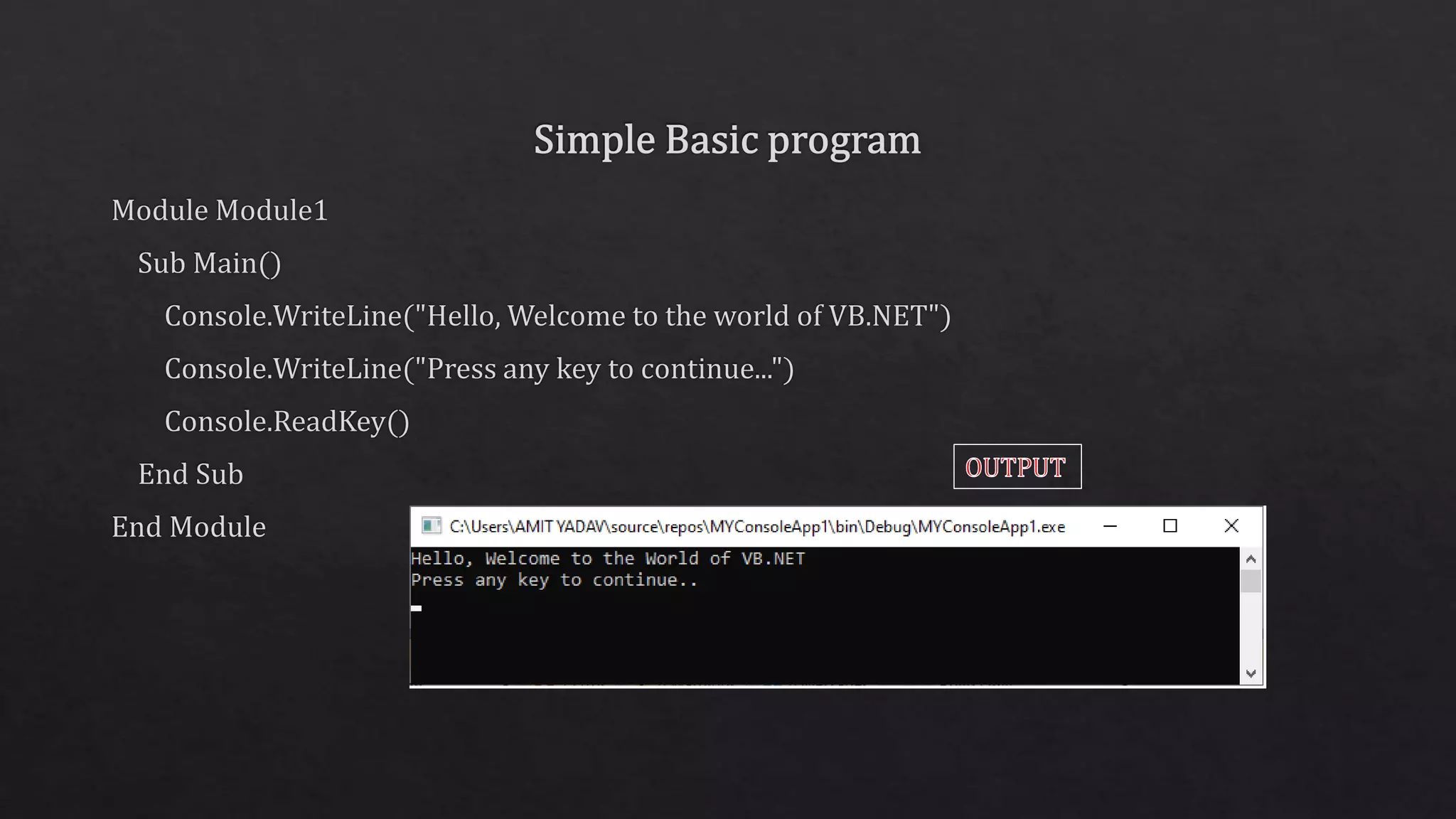 Vb.net and .Net Framework | PPTX