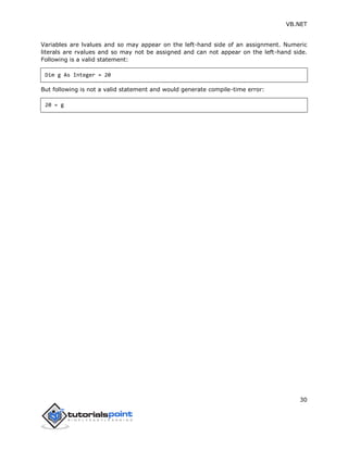 Vb.net tutorial | PDF