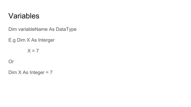 Visual Basics Programing Basics for Begginers.pptx Visual Basics Programing Basics for Begginers.pptx