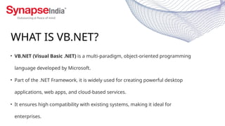 VB.NET Development Company for Scalable Web Applications | PPT