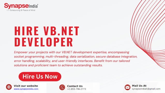 VB.NET Development Company | Custom & Scalable Solutions | PPT
