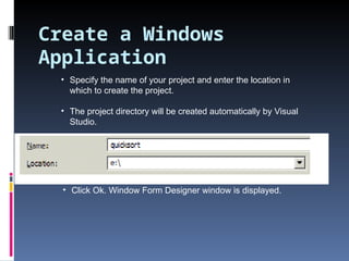 .Net IDE Components and Applications | PPT