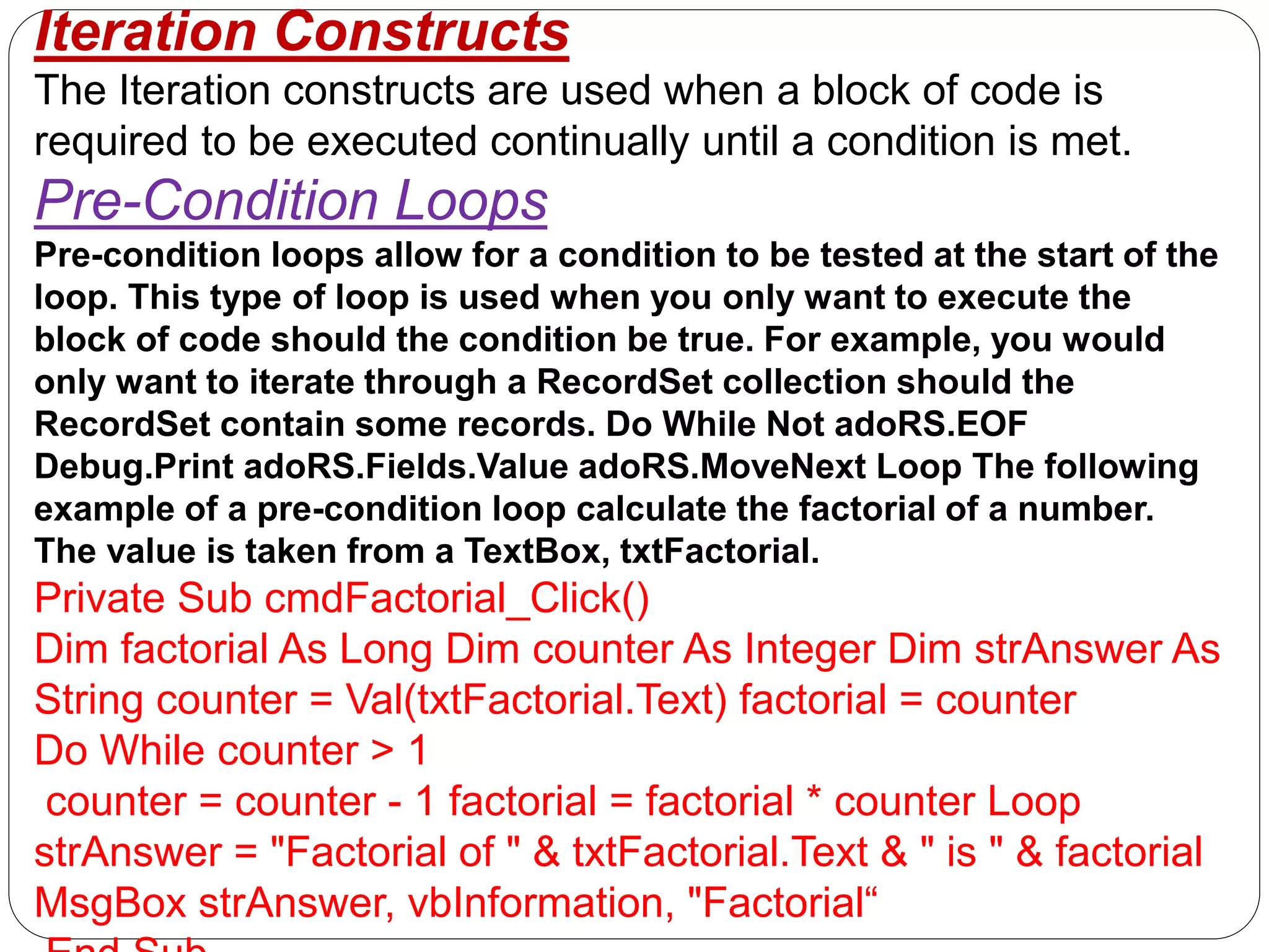 VISUAL BASIC 6 - CONTROLS AND DECLARATIONS | PPTX