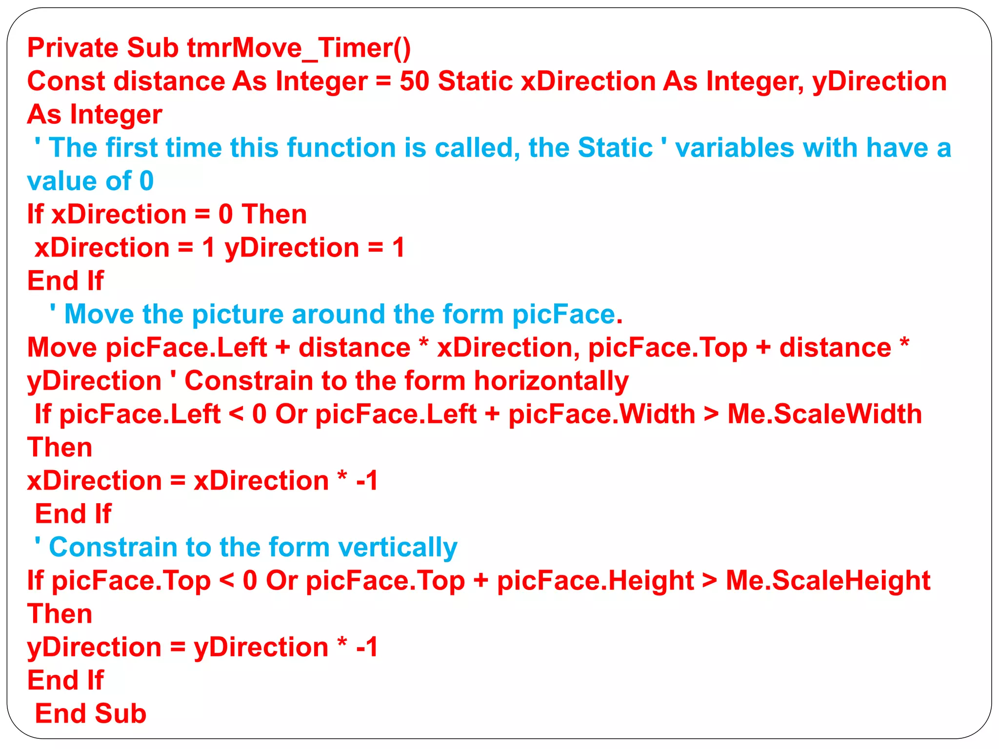 VISUAL BASIC 6 - CONTROLS AND DECLARATIONS | PPTX