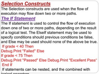 VISUAL BASIC 6 - CONTROLS AND DECLARATIONS | PPTX