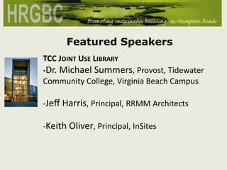 Hampton Roads Green Building Council (HRGBC) Morning Buzz Virginia ...