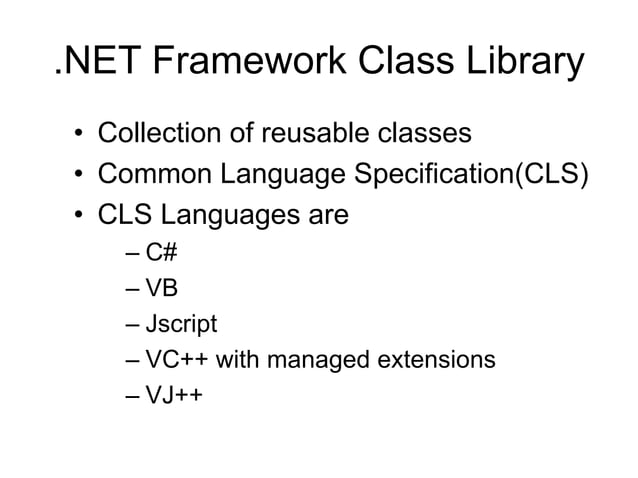 Vbnet Introductionppt