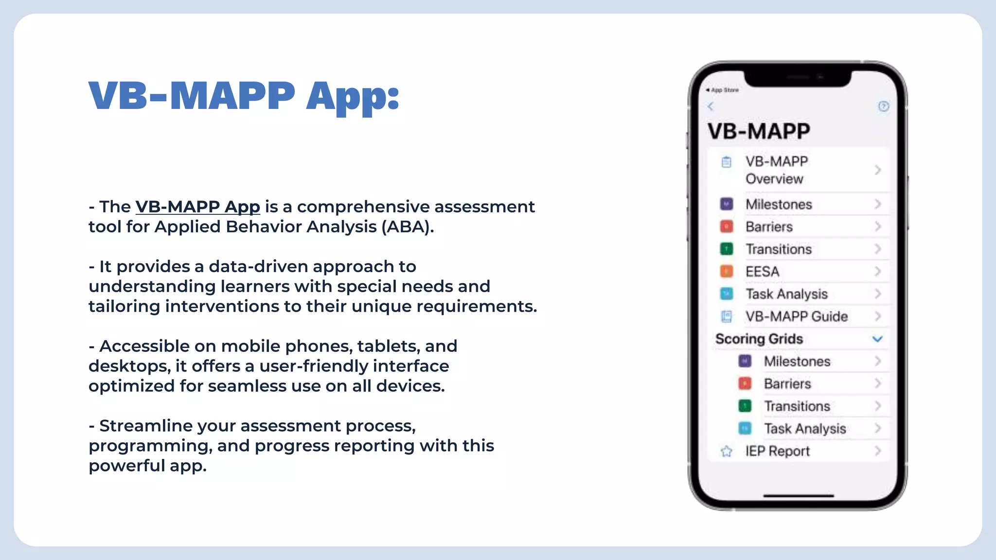 Unlocking Potential: VB-MAPP App & Essential for Living Assessment | PPTX